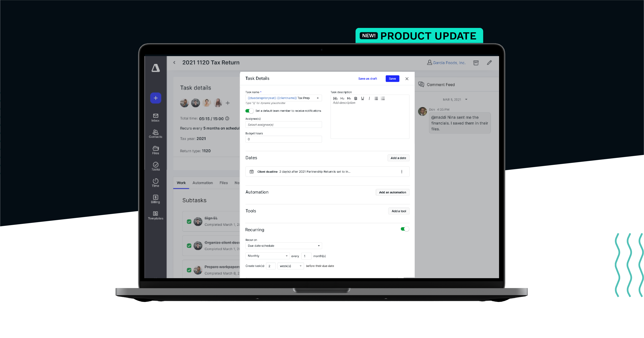 Increase Accuracy and Efficiency with Recurring Task Enhancements Increase Accuracy and Efficiency with Recurring Task Enhancements